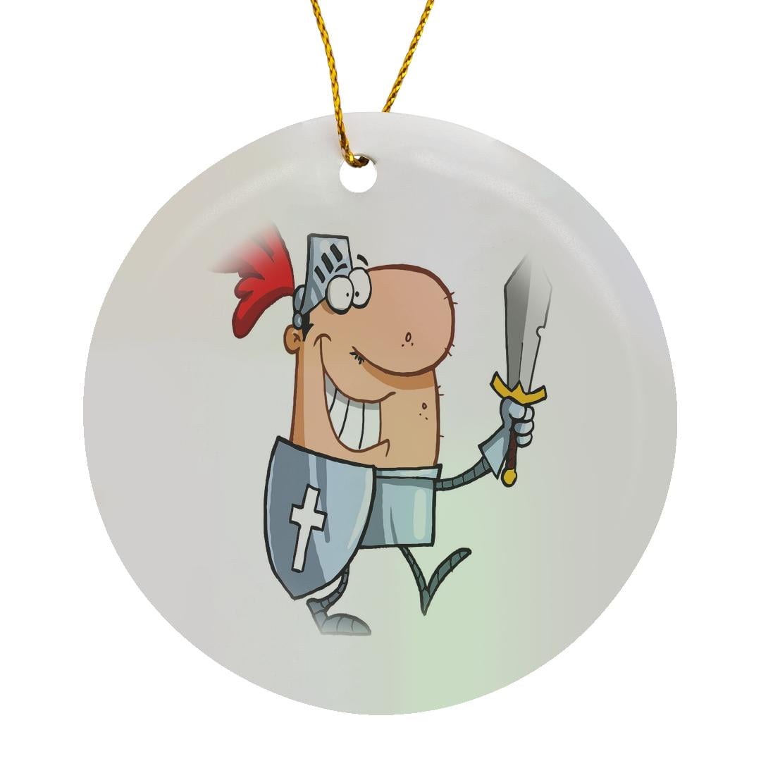 3drose, Goofy Knight in Shining Armor with Sword Cartoon, Circle ...