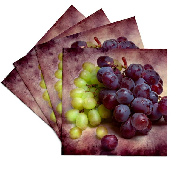 3drose, Grapes Green and Red, Set of 4 Ceramic Tile Coasters - Walmart.com