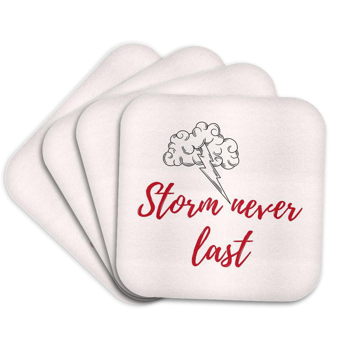3drose, Graphic Art of a Storm with a Text of Storm Never Last, Set of ...