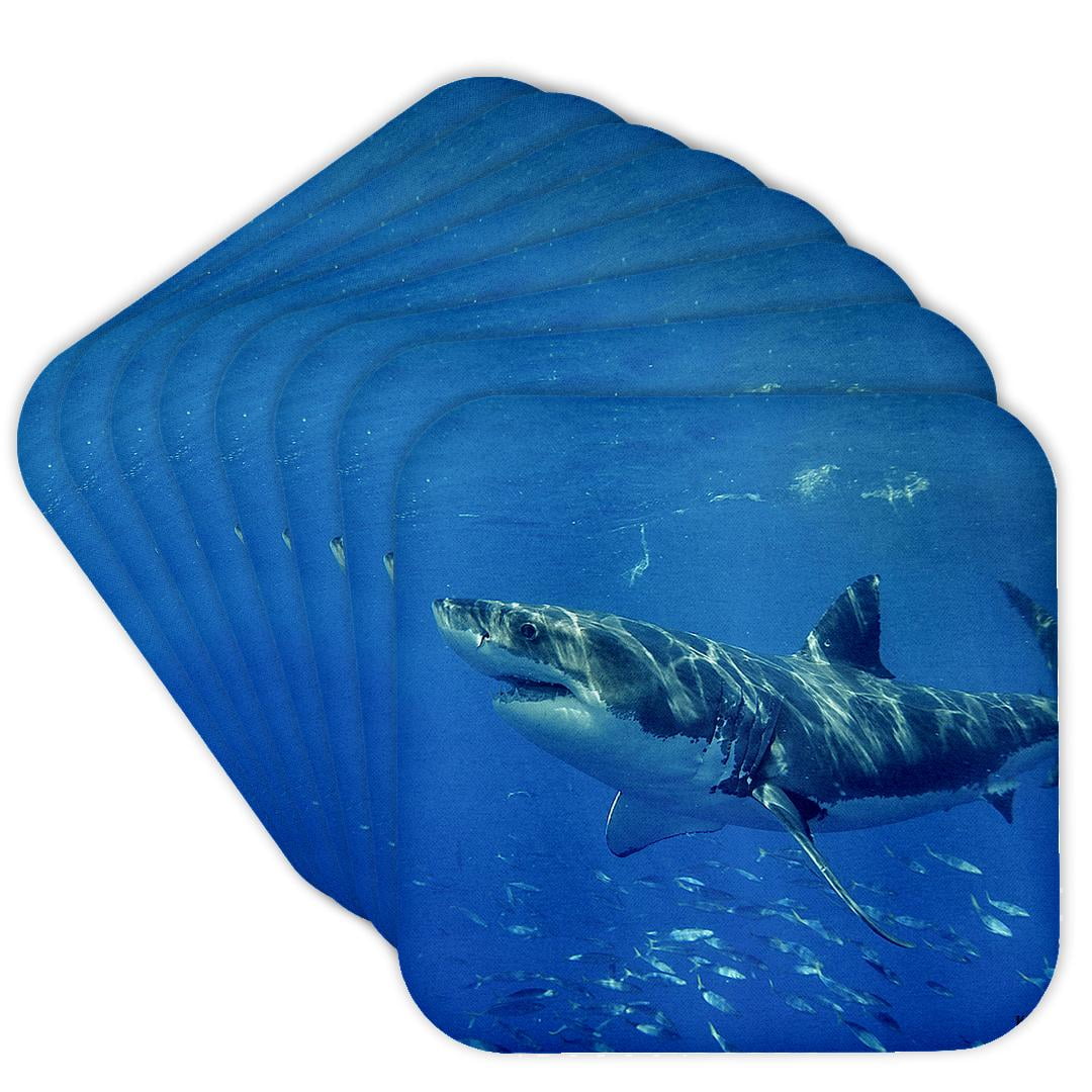 3drose, Great White Shark, Set of 8 Coasters - Cork - Walmart.com