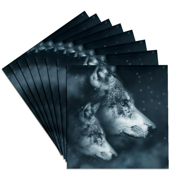 3drose, Grey Wolves Husky Family Puppy Animal Nature Design Photograph ...