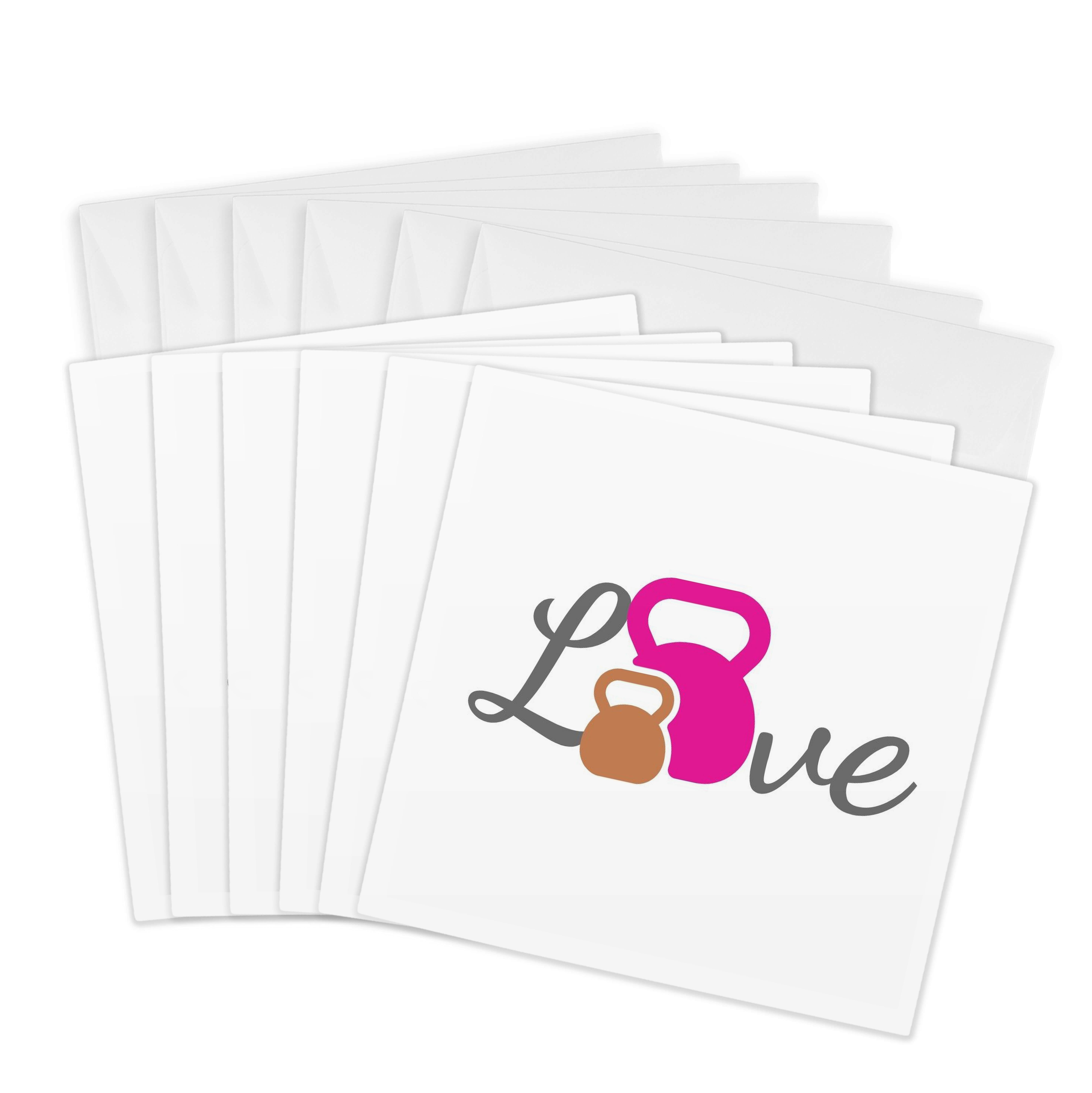 3drose, Gym Materials with Text Love, 6 Greeting Cards with Envelopes ...