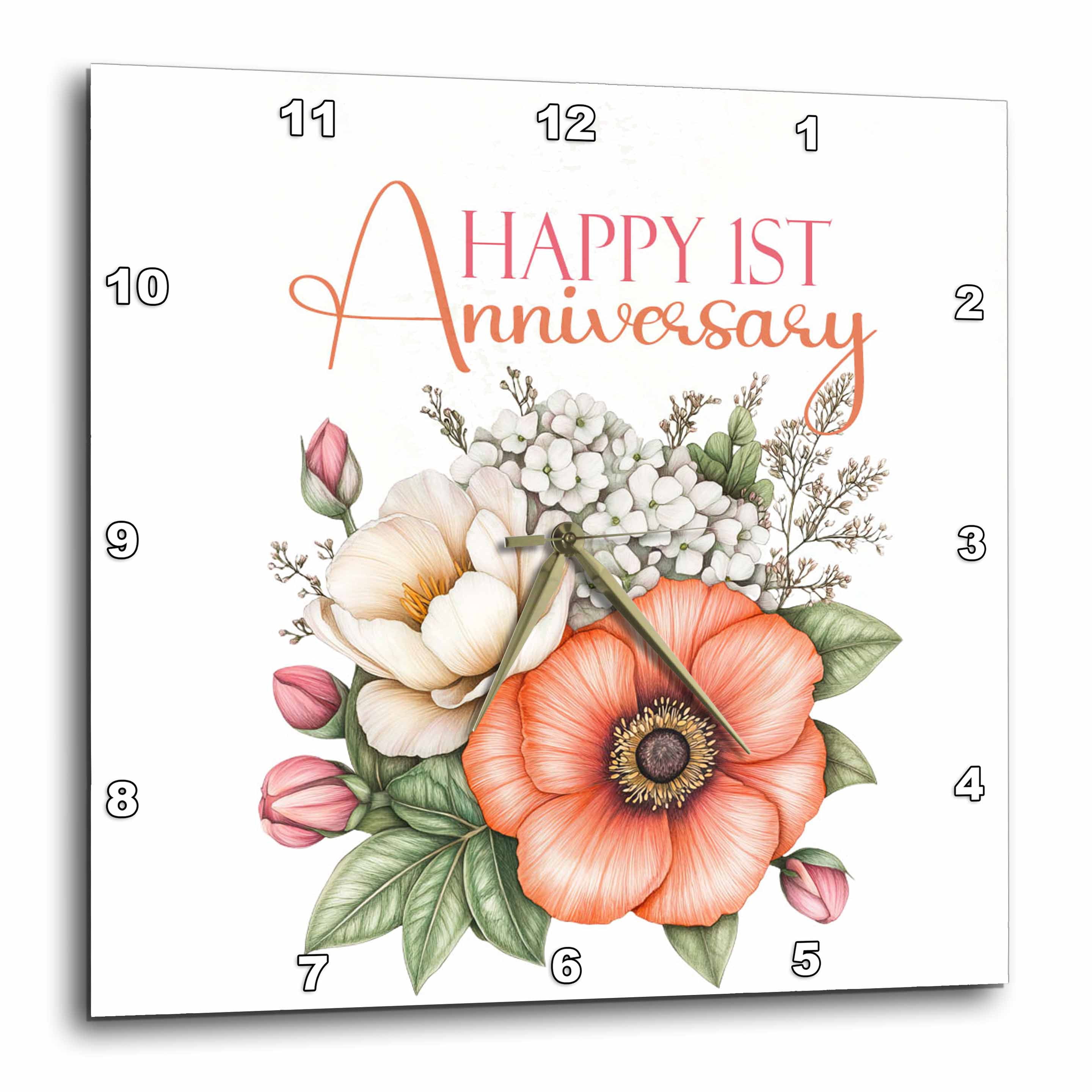 3drose, Happy 1st Anniversary Pretty Pink and Orange Anemone Flowers ...
