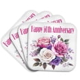 3drose, Happy 50th Anniversary Pretty Pink Roses, Set of 4 Coasters ...