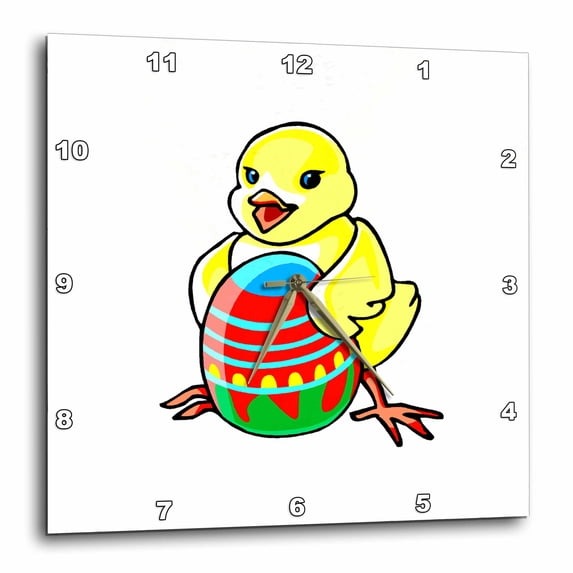 3drose, Happy Chick Big Egg Standing, 10x10 Wall Clock - Walmart.com