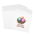 3drose, Happy Easter and a Red, Blue Yellow Eggs in a Birds Nest Cool ...