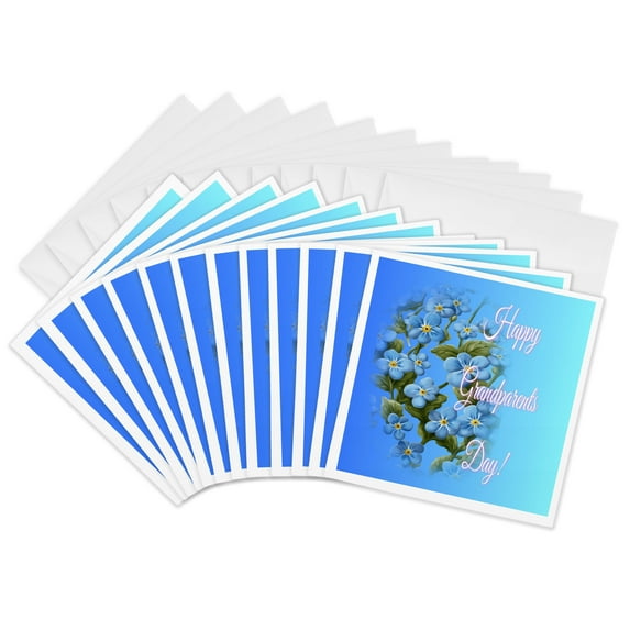 3drose, Happy Grandparents Day Forget-me-nots Abstract Floral Design ...