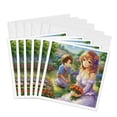 3drose, Happy Mother, Her Son, a Bunch of Flowers, Sunny Day in the ...
