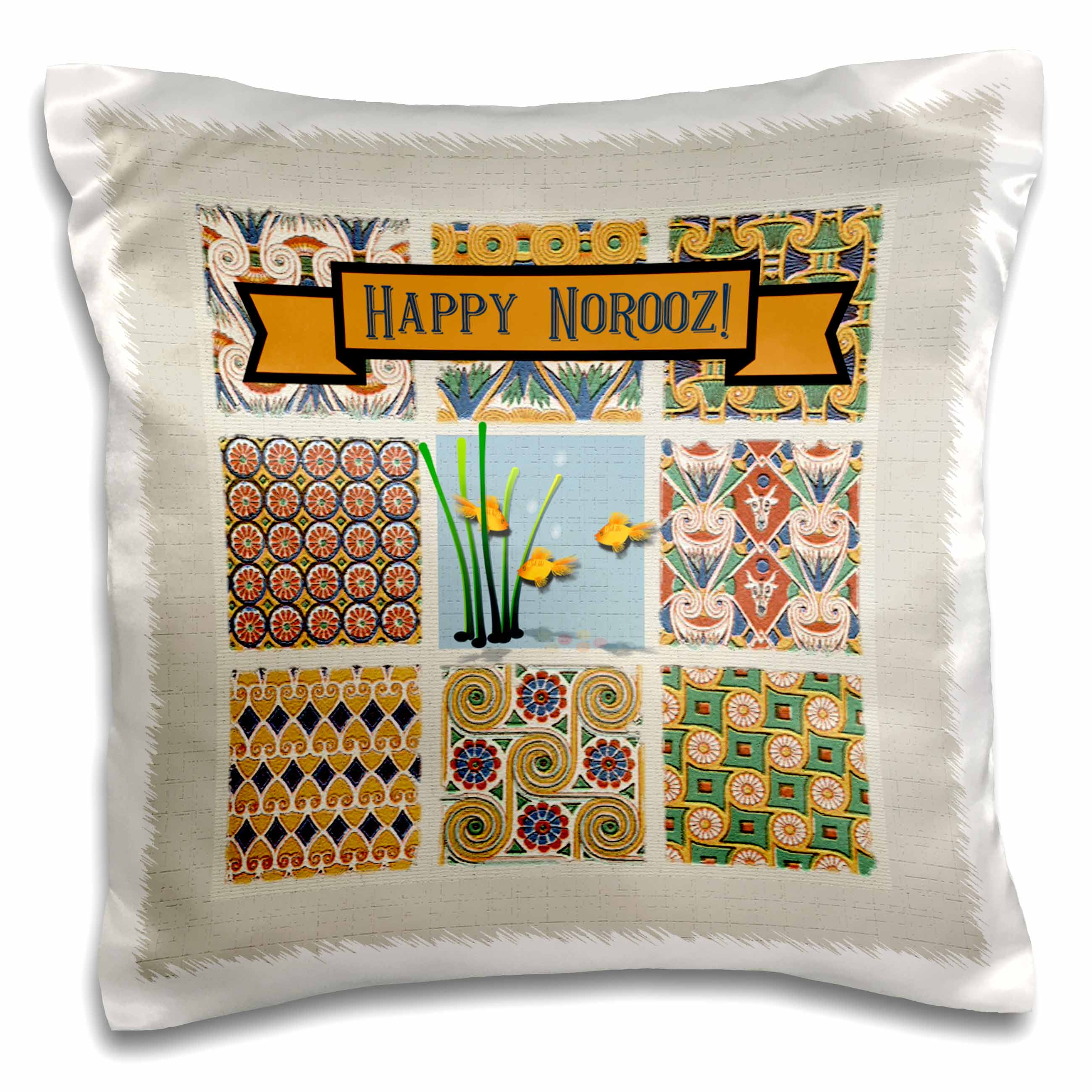 3drose, Happy Norooz, Persian Design Frame Gold Fish, Plant, Bubbles ...