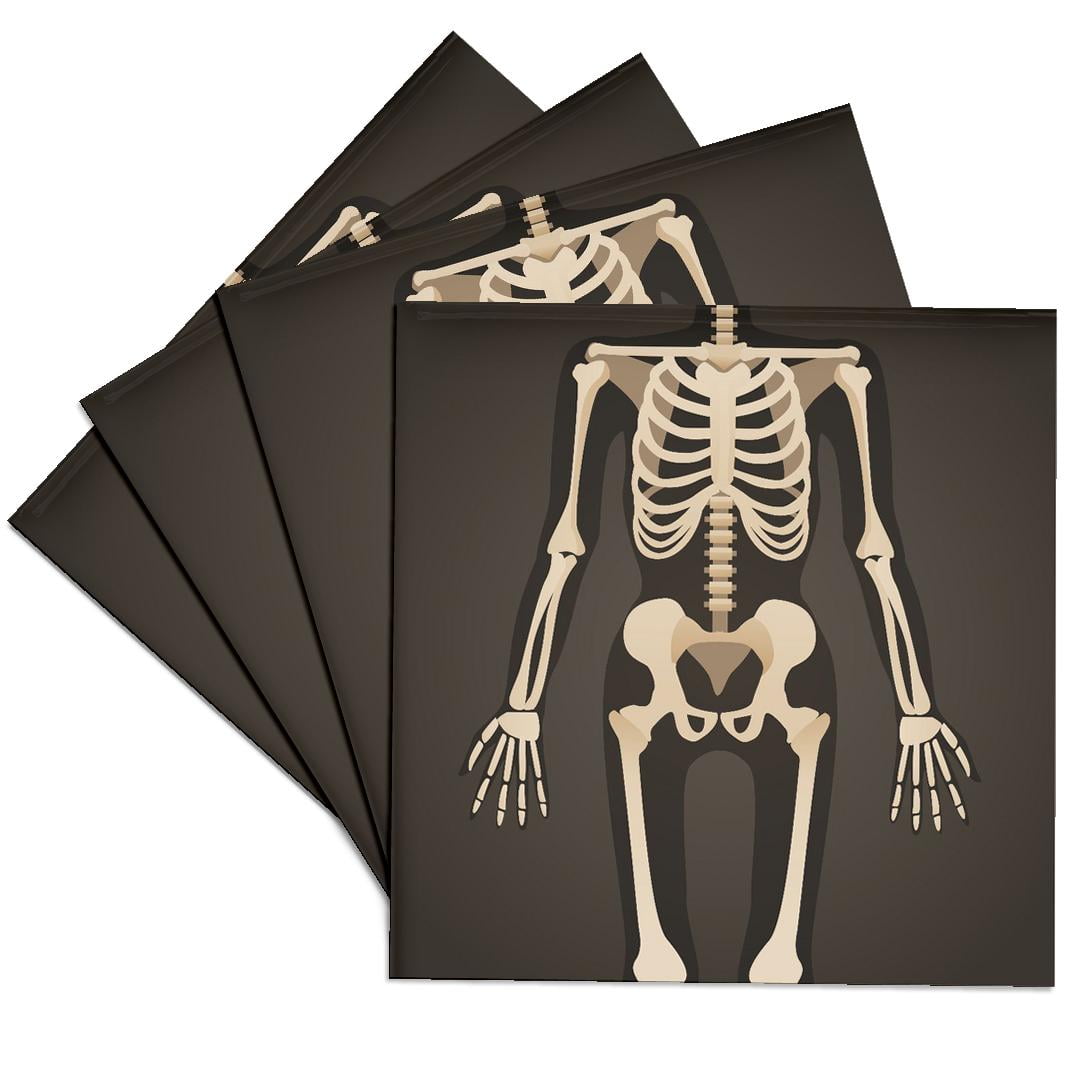 3drose, Headless Xray Skeleton, Set of 4 Ceramic Tile Coasters ...