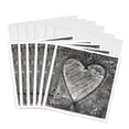 3drose, Heart Love Painting Grey, 6 Greeting Cards with Envelopes ...