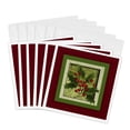 3drose, Holly Berry Branch, 6 Greeting Cards with Envelopes - Walmart.com