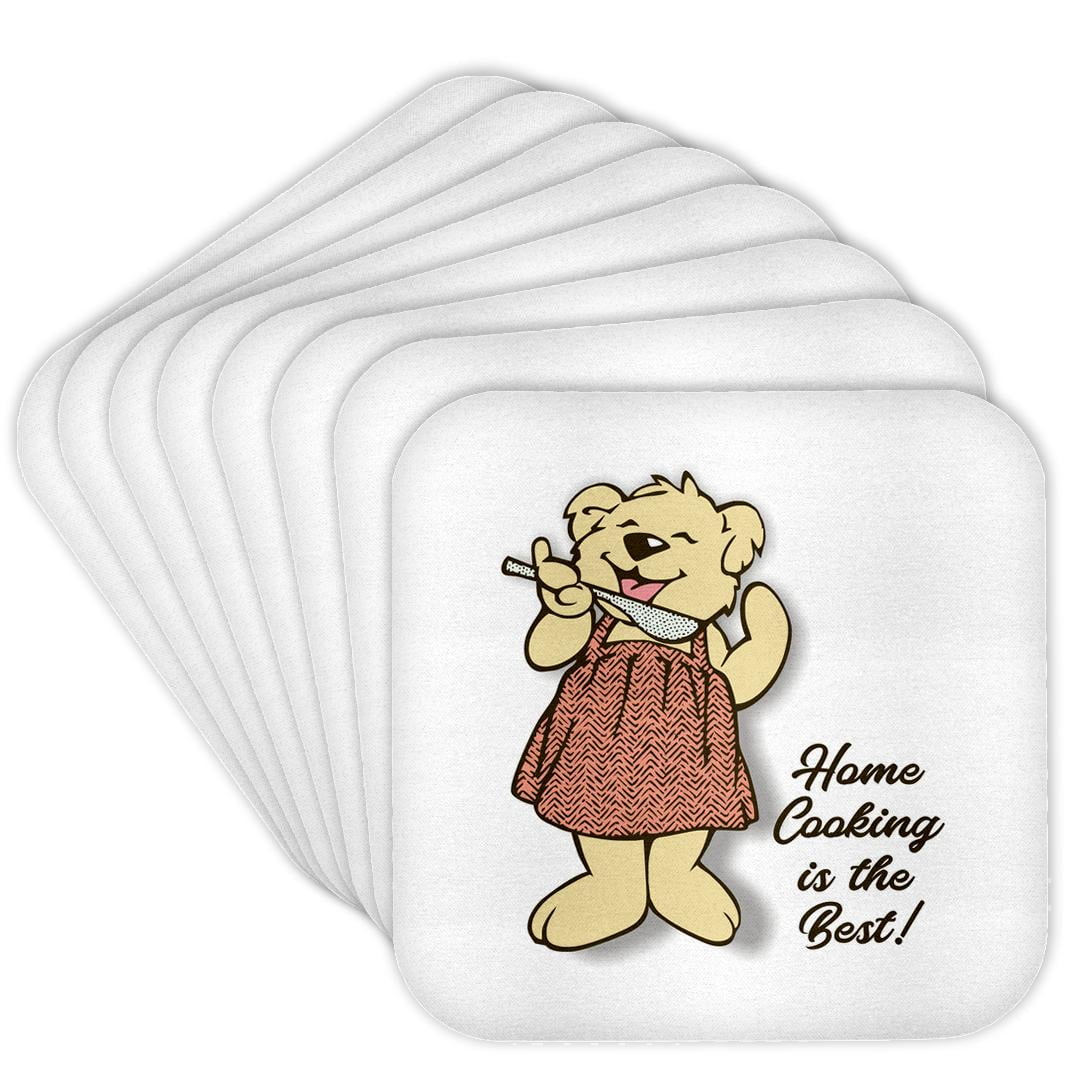 3drose, Home Cooking Is the Best- Cute Teddy Bear Drawing, Set of 8 ...