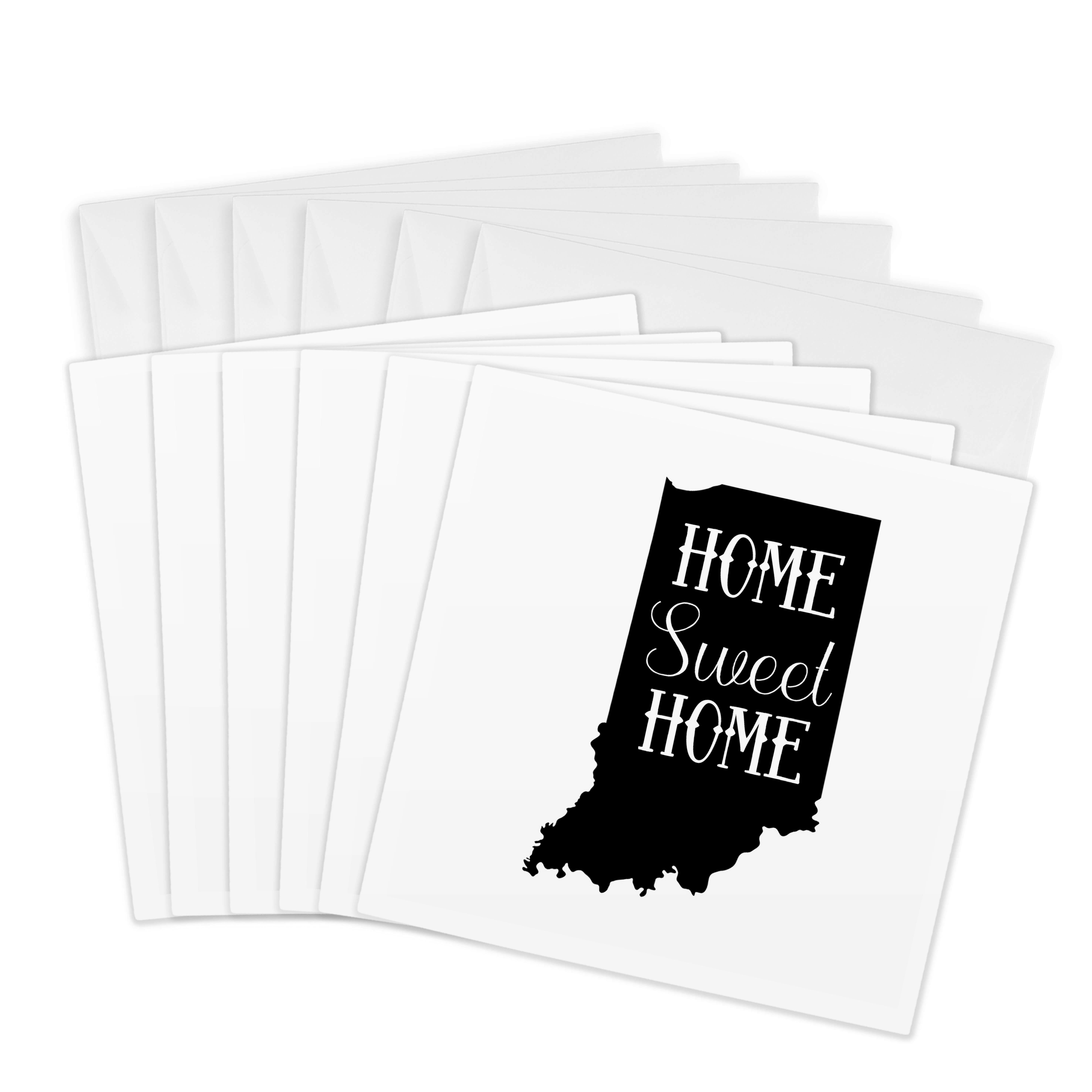 3drose, Home Sweet Home Inside the State of Indiana. White Background ...