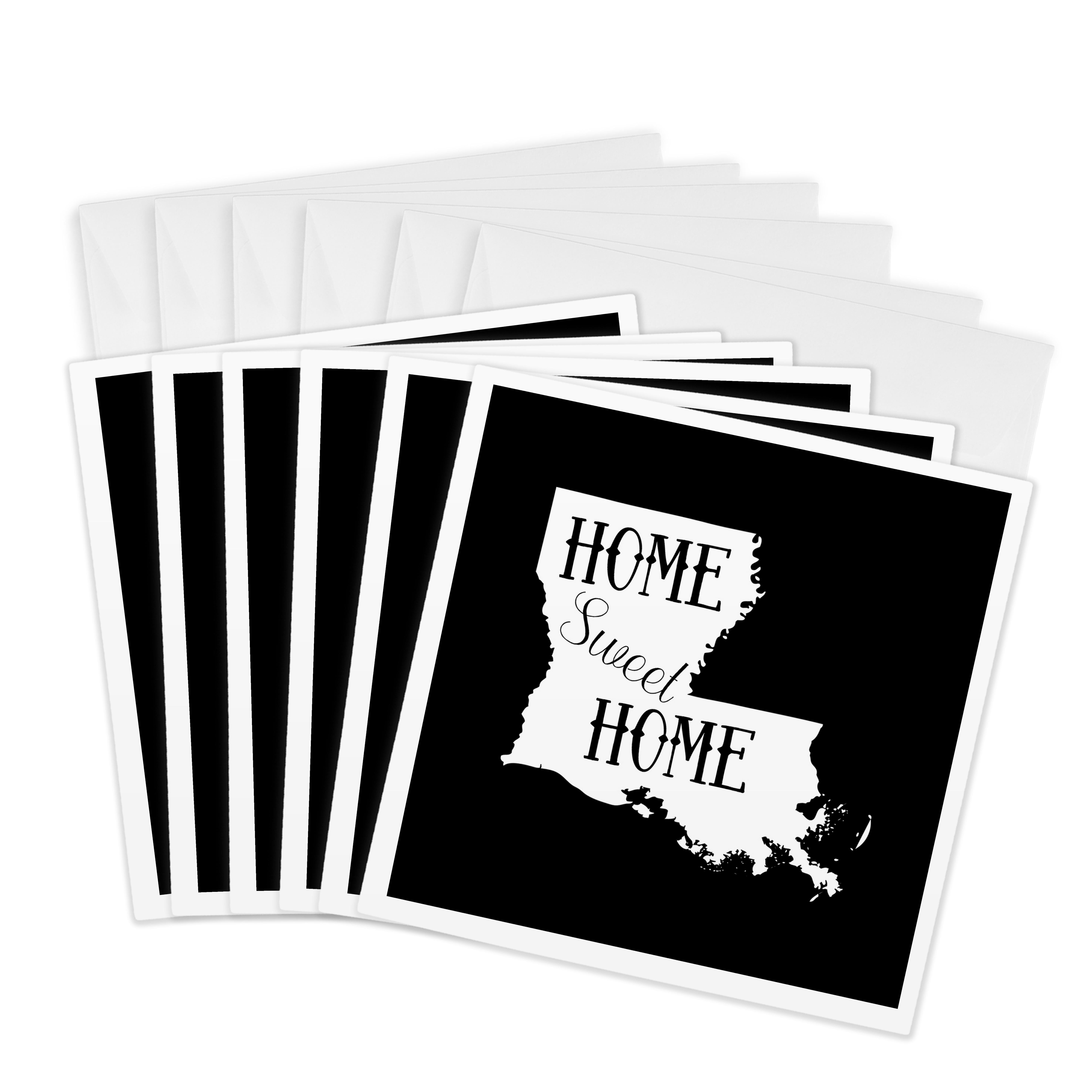 3drose, Home Sweet Home Inside the State of Louisiana. Black Background ...