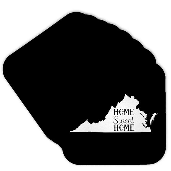 3drose, Home Sweet Home Inside the State of Virginia. Black Background ...