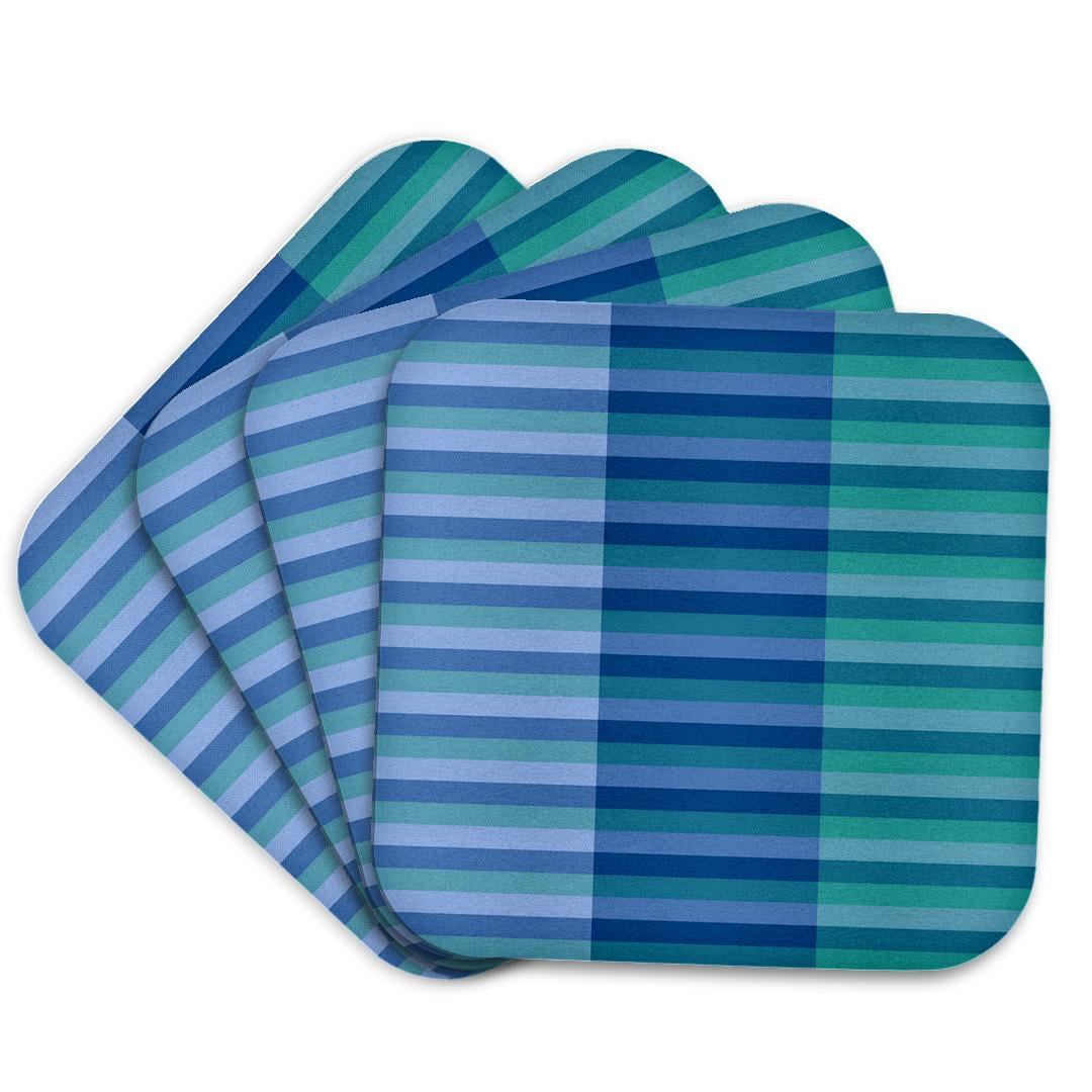 3drose, Horizontal Line Pattern in Baby Blue, Blue and Aqua Blue, Set ...
