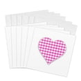 3drose, Hot Pink Gingham Heart - Pink Checked Pattern on Love Heart ...