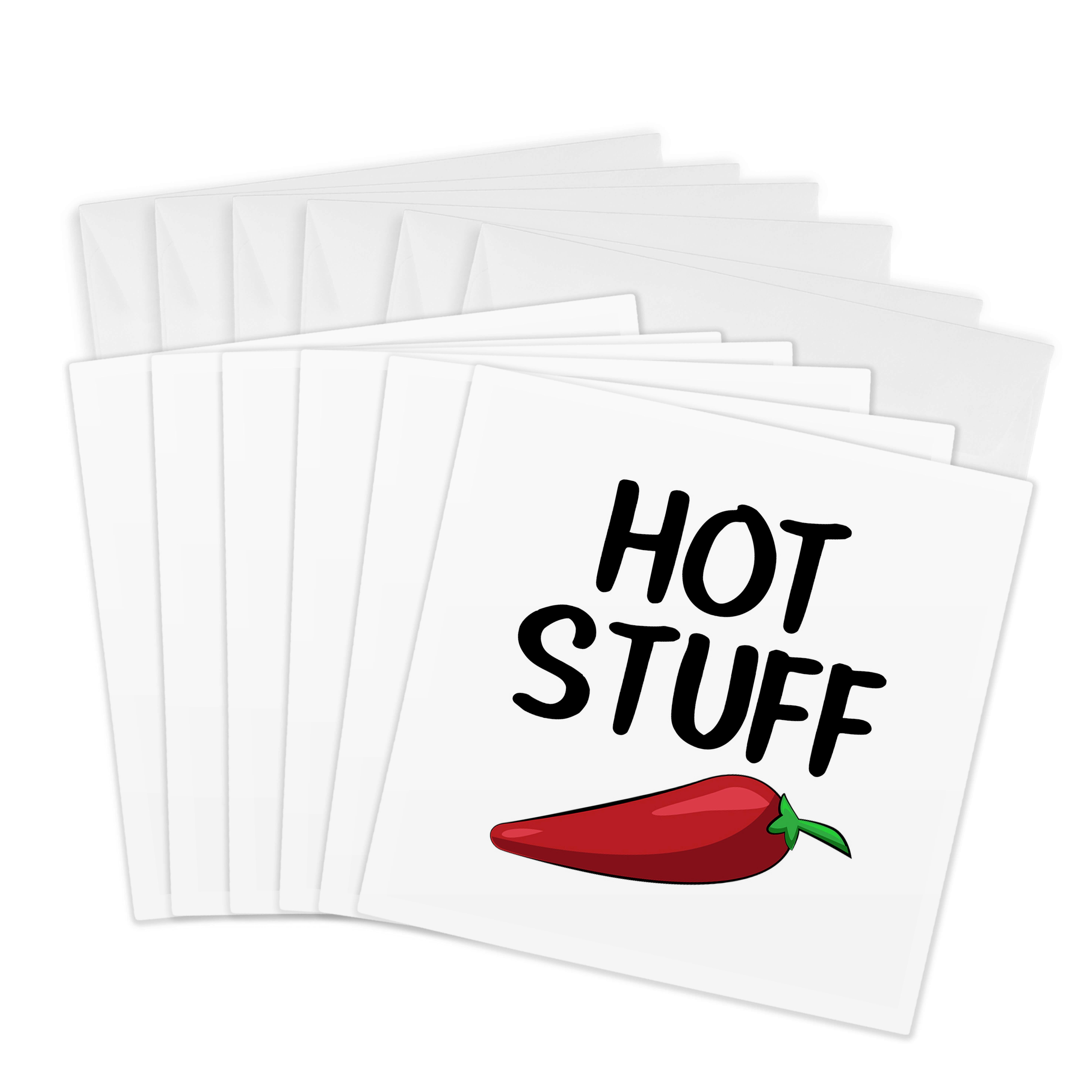 3drose, Hot Stuff with Red Pepper. Black Lettering on White Background ...