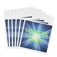 3drose, I Gotta Pee, Yellow Lettering with Water Burst Background, 6 ...