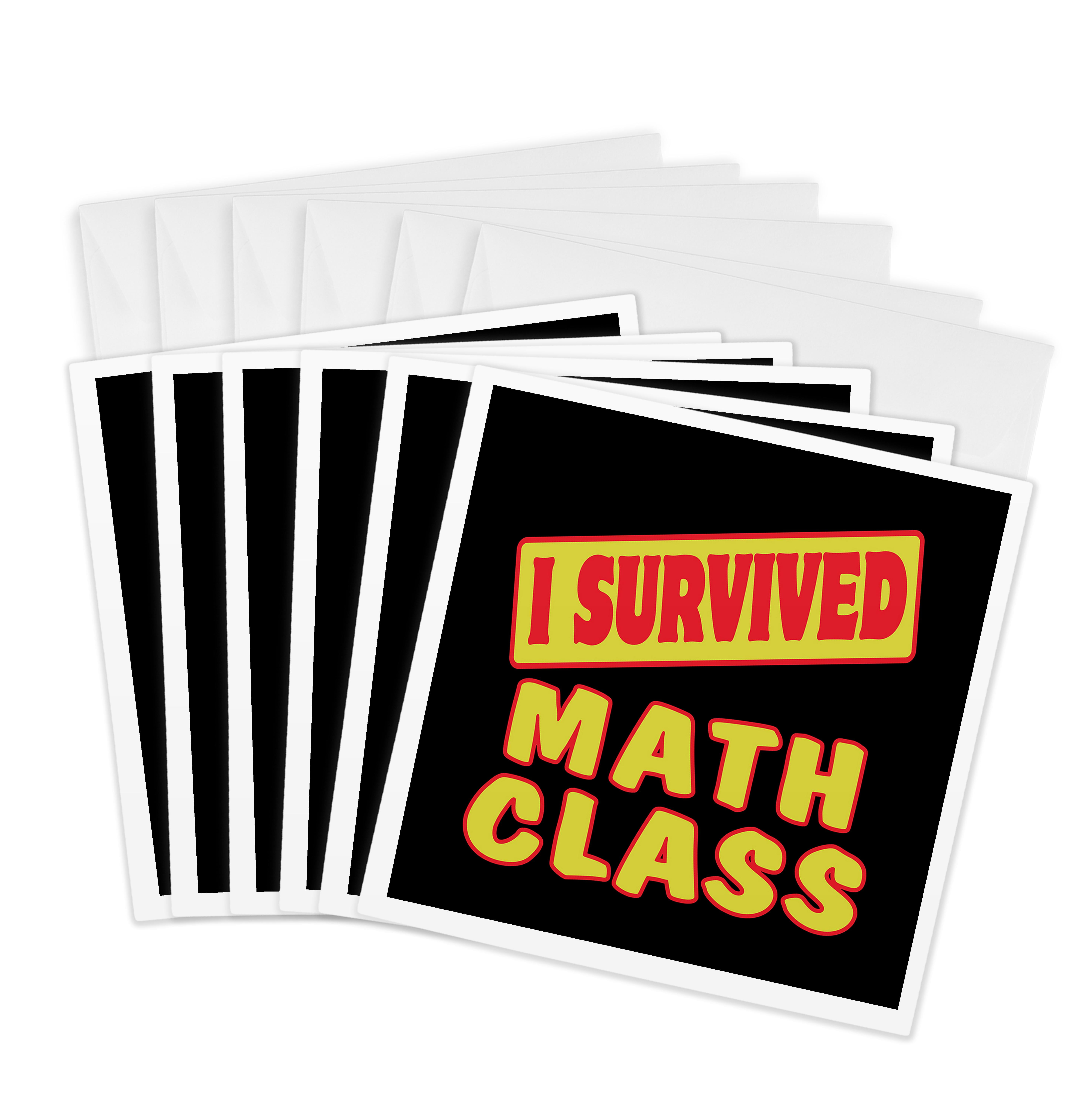 3drose, I Survived Math Class Survial Pride and Humor Design, 6 ...