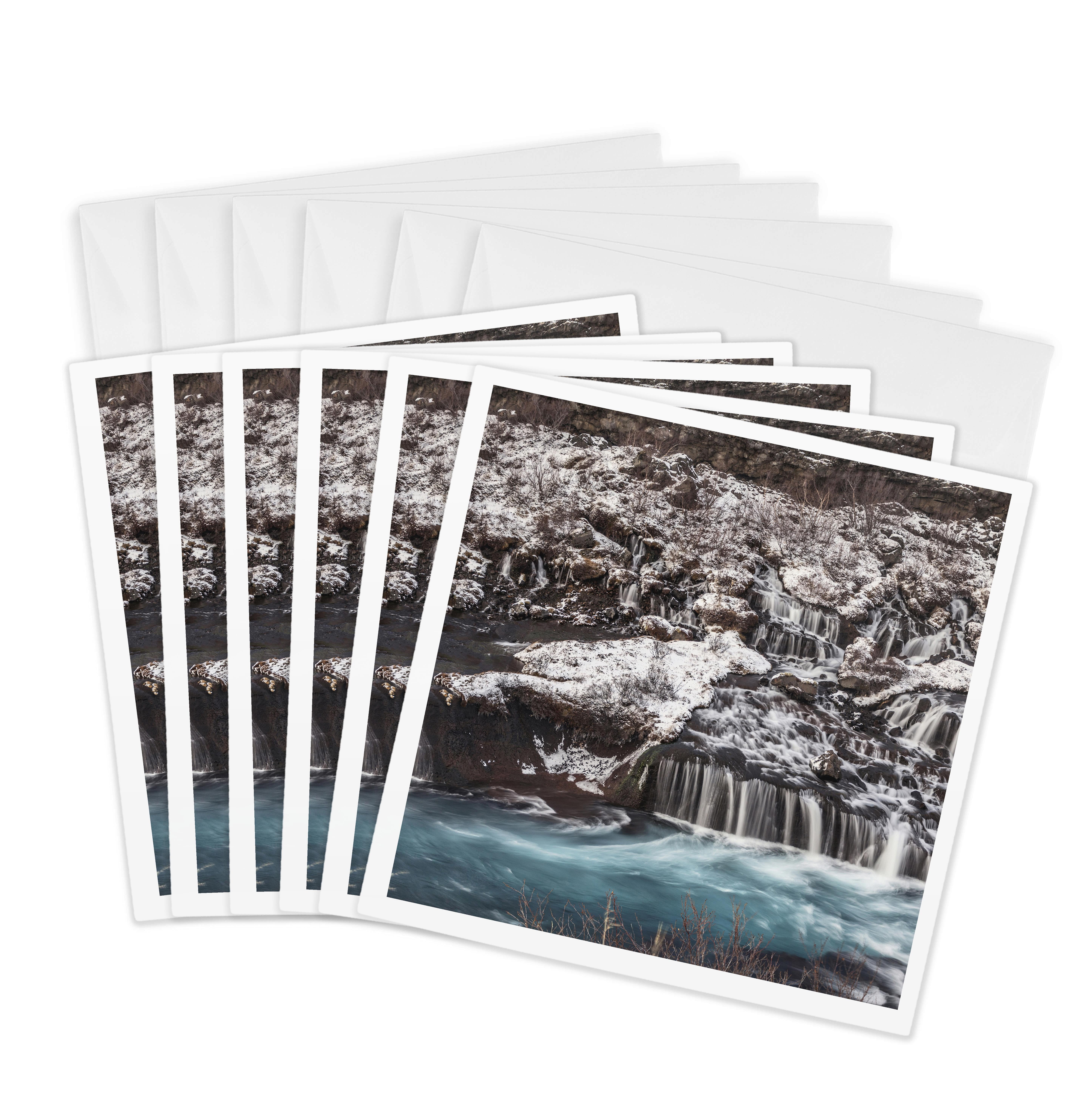 3drose, Iceland in Winter, 6 Greeting Cards with Envelopes - Walmart.com