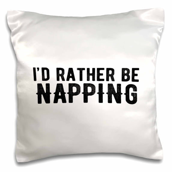 3drose, Id Rather Be Napping. Black Lettering on White Background ...