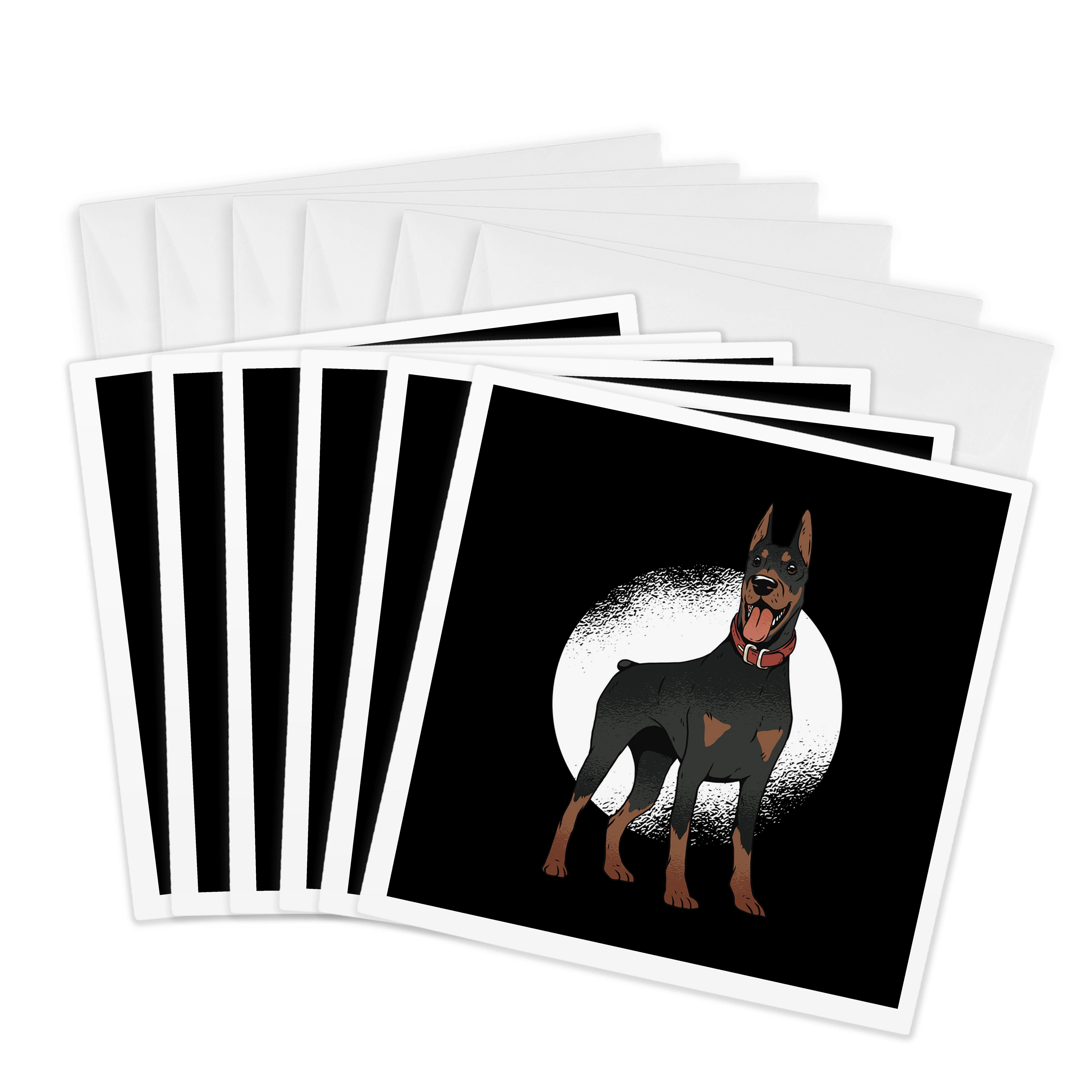 3drose, Illustration of a Beautiful Doberman Dog with a White Circle, 6 ...