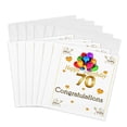 3drose, Image of 70 Birthday Congrats with Gold Hearts Neon Balloons, 6 ...