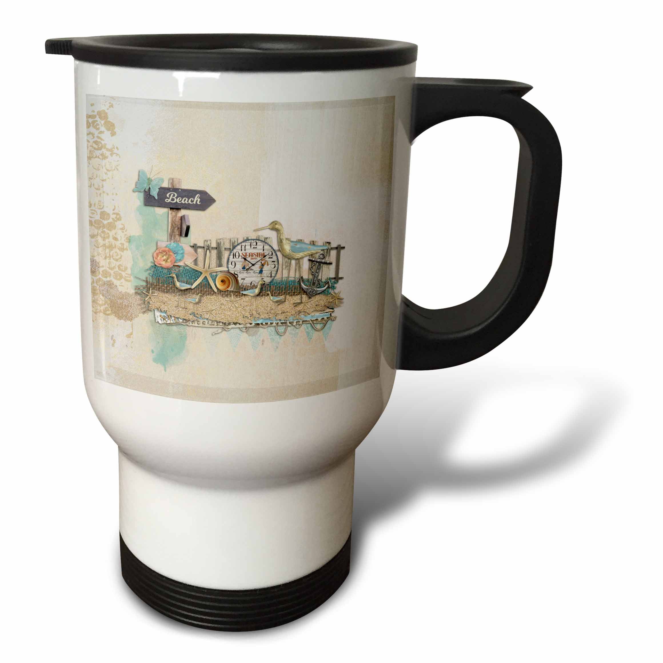 3drose, Image of Beach Sign, Bird, Anchor, Fence, Clock, and Starfish ...