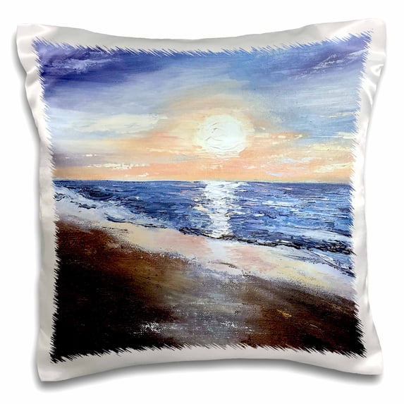 3drose, Image of Beach with Sun, 16x16 inch Pillow Case - Walmart.com