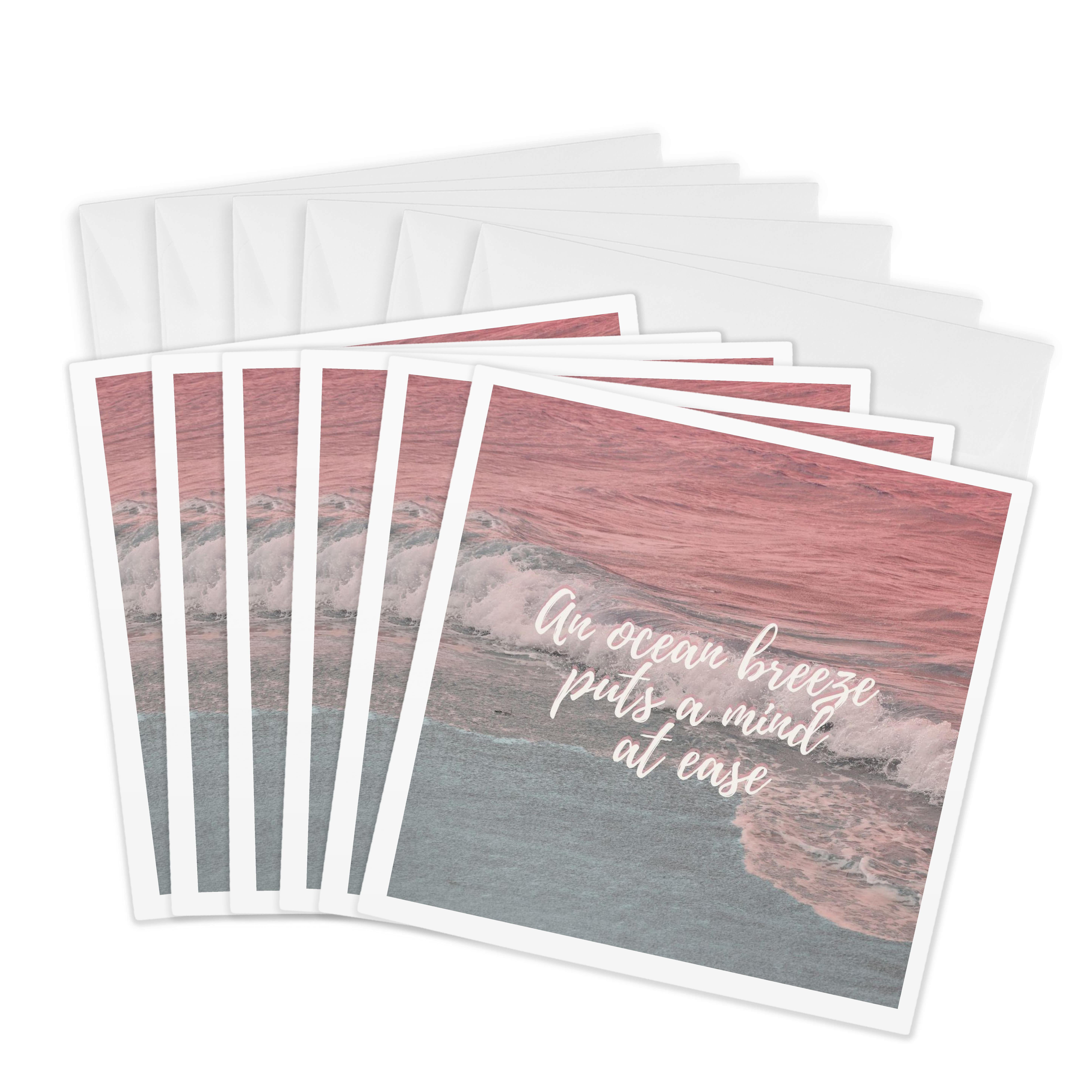 3drose, Image of Beach with a Text of an Ocean Breeze Puts a Mind at ...