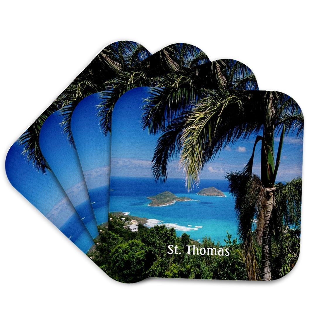3drose, Image of Beautiful St. Thomas from Hillside Overlooking Sea ...