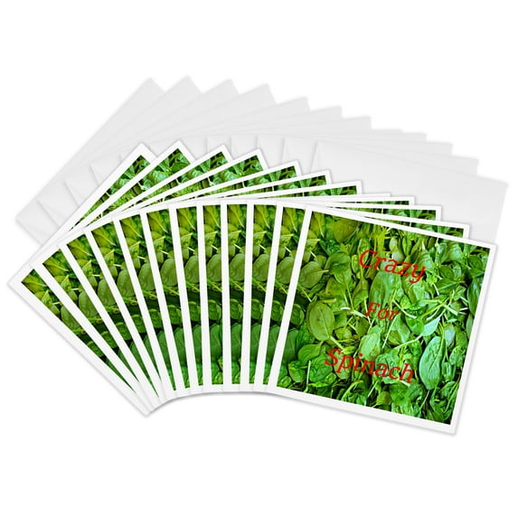 3drose, Image of Bed of Spinach with Crazy for Spinach on Photo, 12 ...