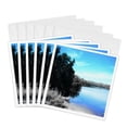 3drose, Image of Black and White Sanibel Lake with Canoe and Blue Sky ...