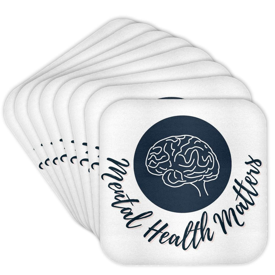 3drose, Image of Brain with Text of Mental Health Matters, Set of 8 ...