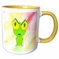 3drose, Image of Bug Eyed Cartoon Frog on Pastel Background, 15oz Two ...
