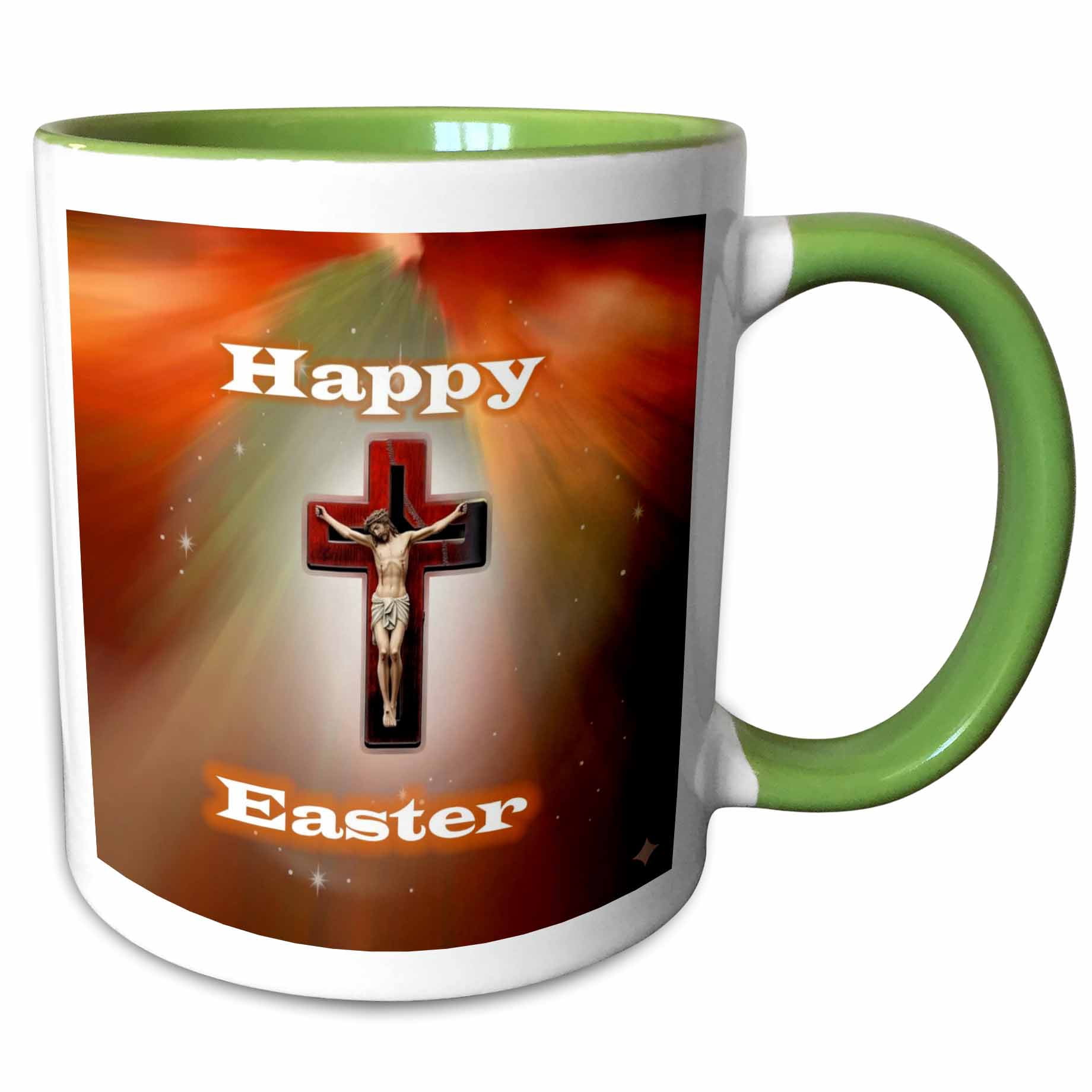 3drose, Image of Christ on Cross with Happy Easter and Pretty ...