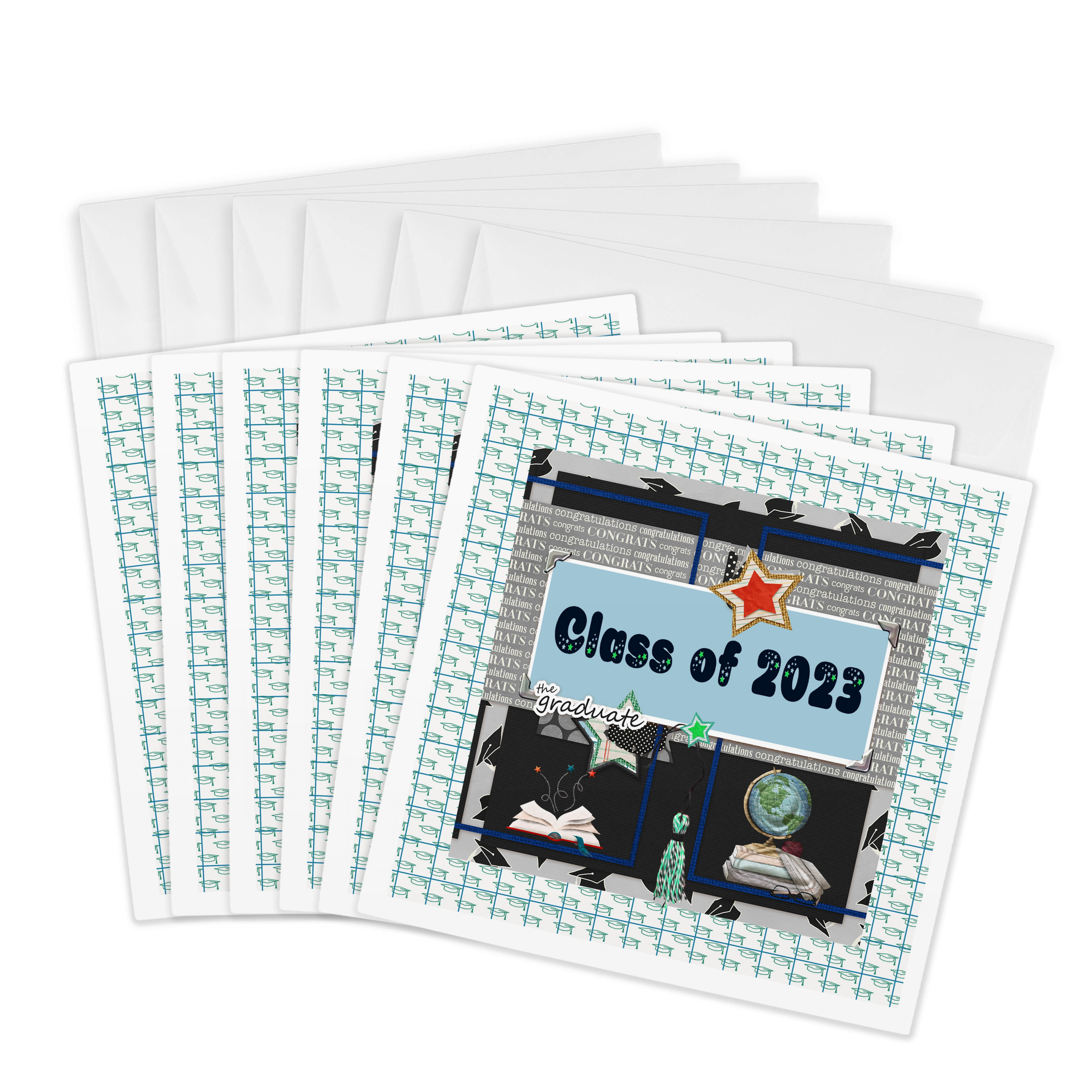 3drose, Image of Class of 2023, Stas, Globe, Books, Tassel, Blue, the ...