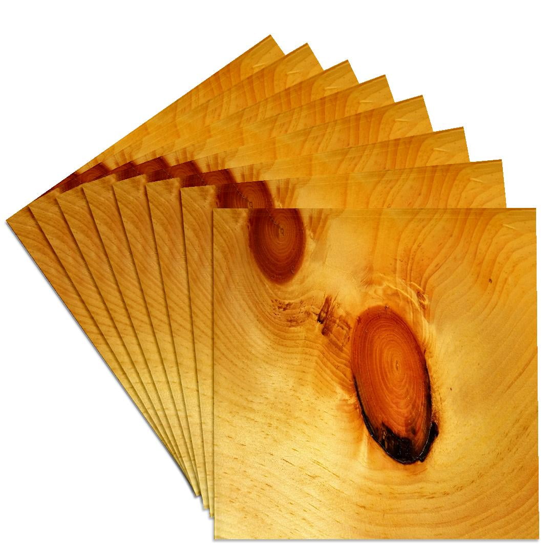 3drose, Image of Close up of Knot in Pine Wood, Set of 8 Ceramic Tile ...