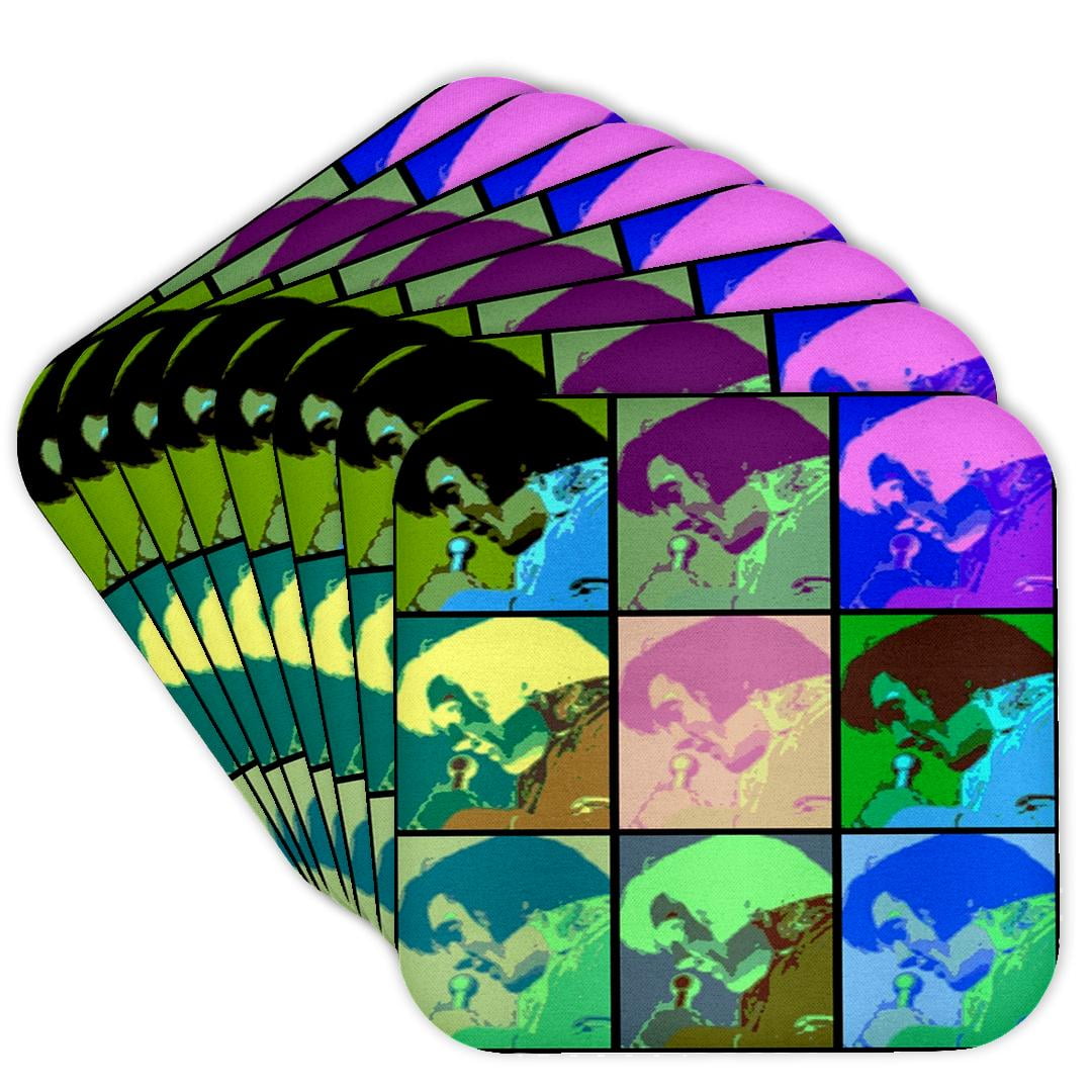 3drose, Image of Collage of Nine Faces of Elvis in Cartoon Colors, Set ...