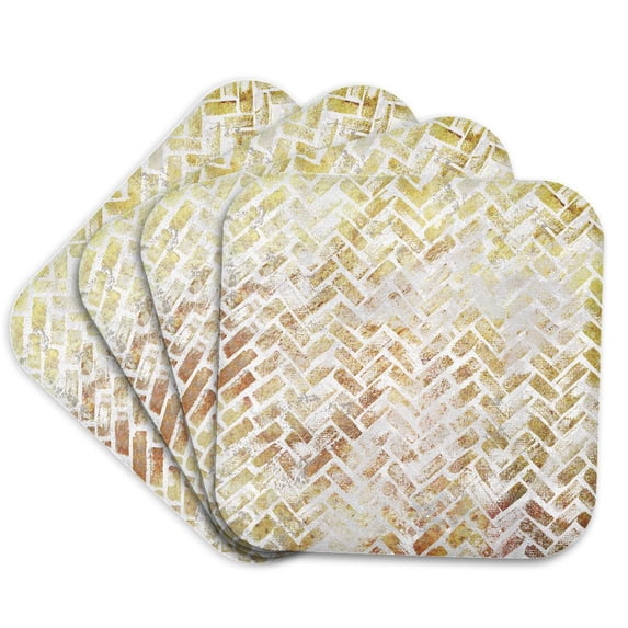 3drose, Image of Digital Gold and White Grunge Brick Patterned Chevron ...