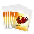 3drose, Image of Fat Reddish Cartoon Roosteron Orange Yellow Gradient ...