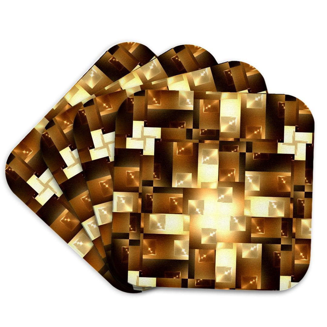 3drose, Image of Geometric Metallic Painted Gold and Bronze Rectangles ...