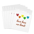 3drose, Image of Hearts with Text Love Has No Limit, 6 Greeting Cards ...