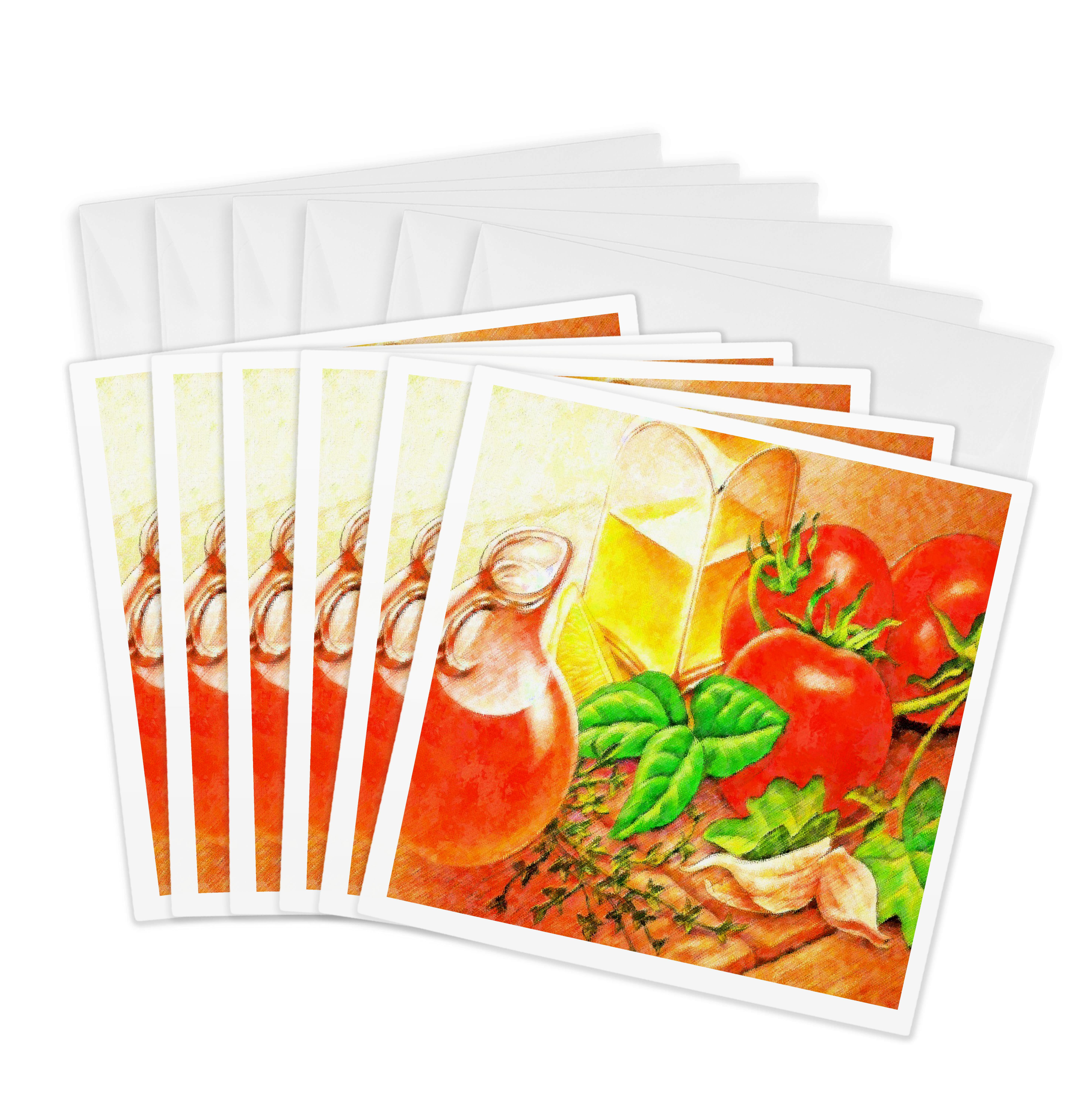 3drose, Image of Italian Table Set with Olive Oil Tomatoes and Parsley ...