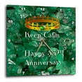 3drose, Image of Keep Calm and Happy 55th Anniversary with Crown, 15x15 ...