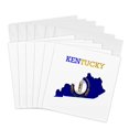 3drose, Image of Kentucky Flag Ion Outline of State, 6 Greeting Cards ...