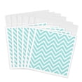 3drose, Image of Large Aqua and White Chevron Pattern, 6 Greeting Cards ...