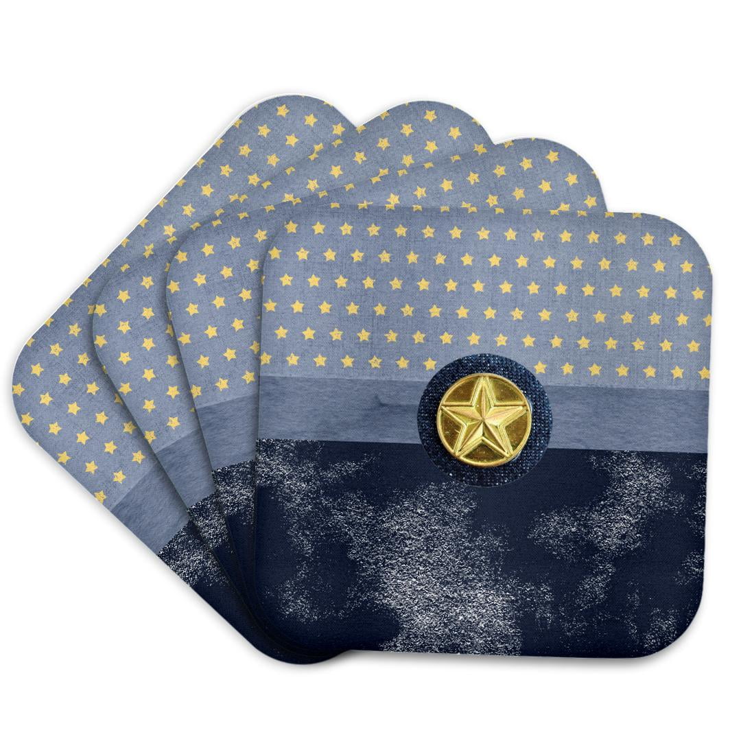 3drose, Image of Large Gold Star on Small Stars and Distressed Design ...